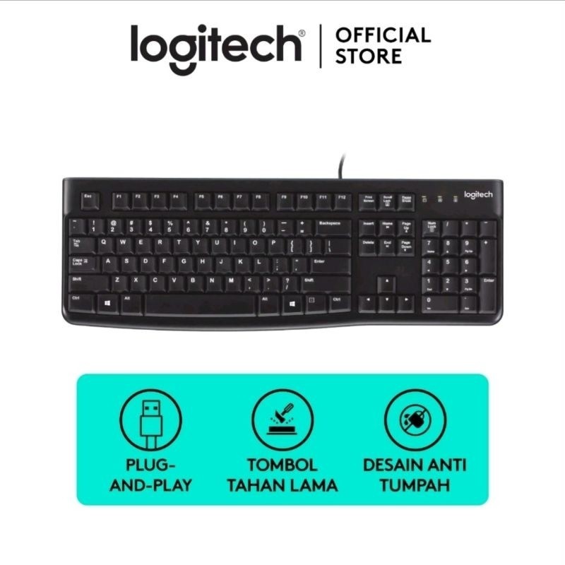 Jual KEYBOARD USB LOGITECH K120 ORIGINAL WIRED | Shopee Indonesia