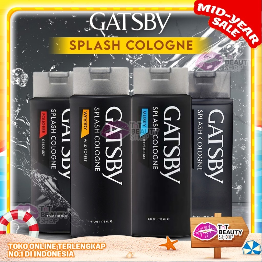 Jual GATSBY Splash Cologne 175ml Deep Ocean/Wild Forest/Great Sky/Night ...