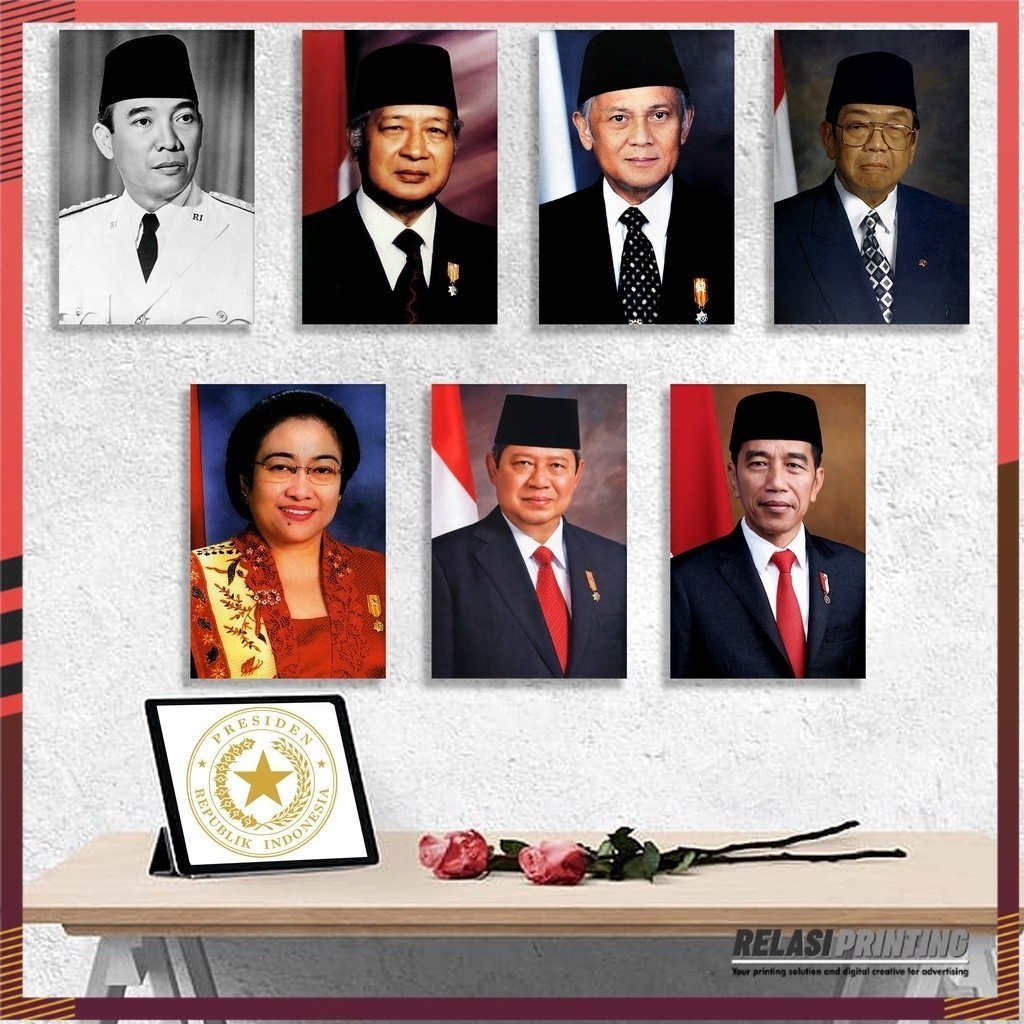 Jual Poster Presiden Republik Indonesia RI - Hiasan Dinding Wall Decor ...