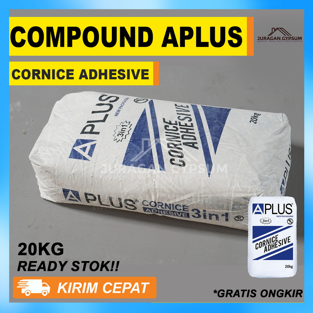 Jual Compound Aplus 20kg / Compond Gypsum APlus Per SAK / Kompon ...