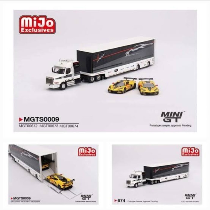 Jual Mini GT Skala 1/64 Corvette Racing C8.R Racing Transporter Set 2 ...