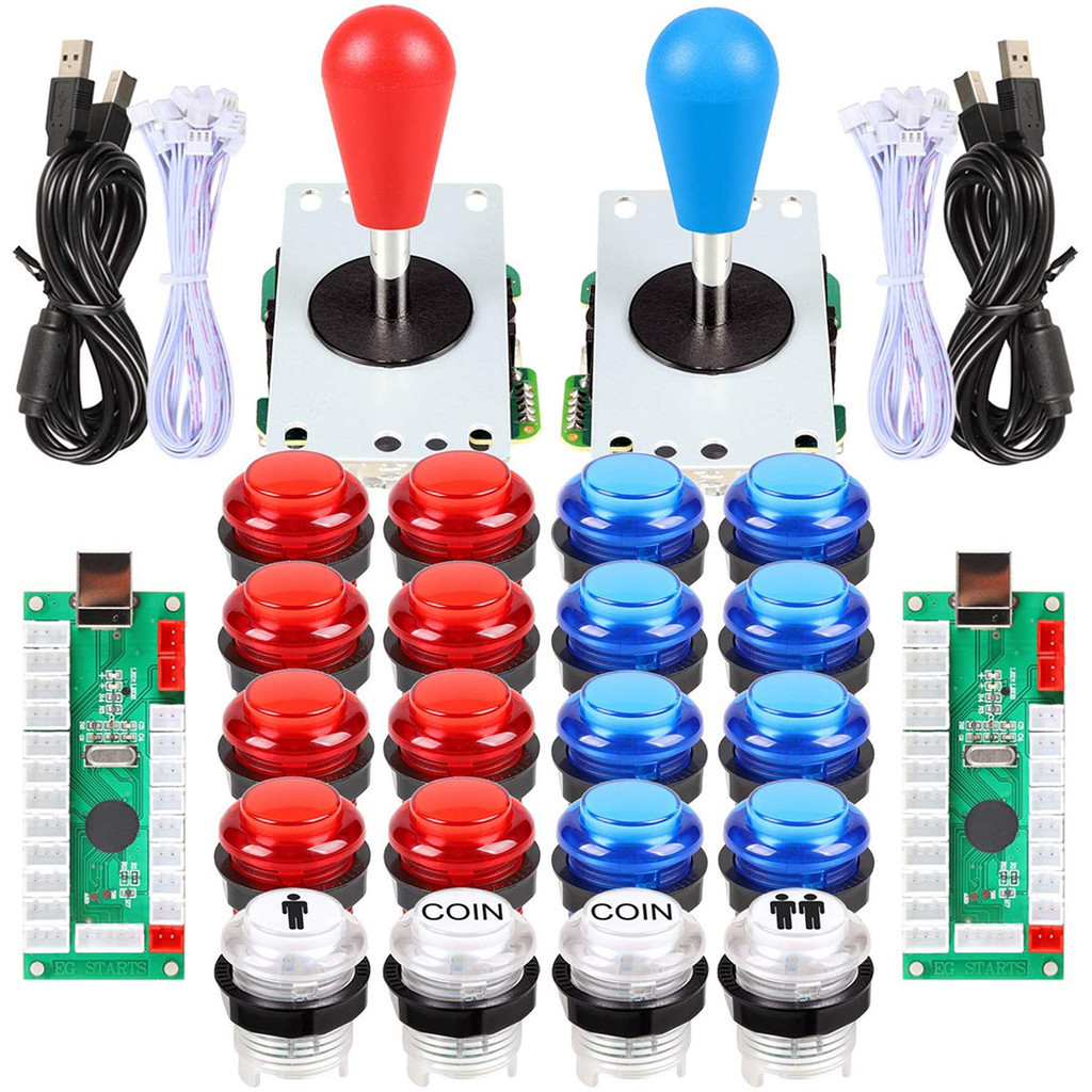 Jual 50 sets of arcade Joystick kit, with zero delay USB encoder 5V LED arcade button. | Shopee ...