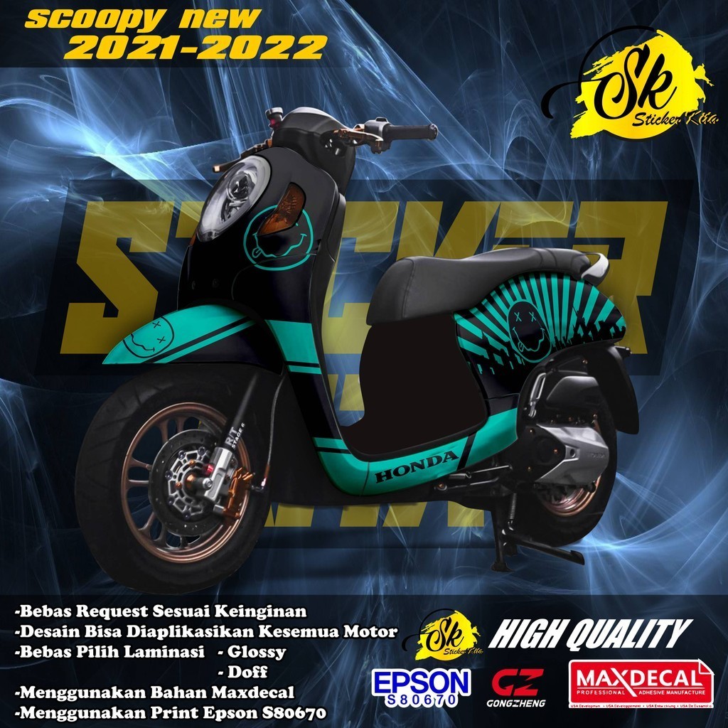 Jual DECAL STICKER FULLBODY MOTOR SCOOPY NEW 2021-2022 DESAIN LUCU ...