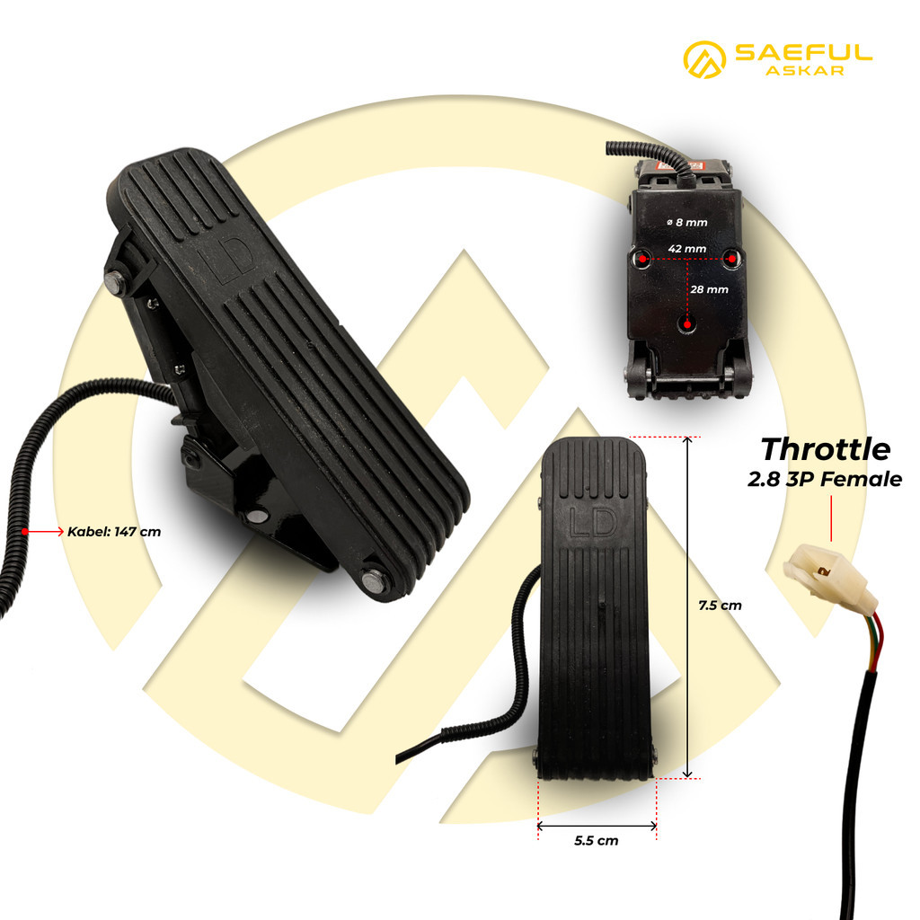 Jual Pedal Gas Elektrik Pedal Gas Motor Sepeda Listrik Foot Pedal ...