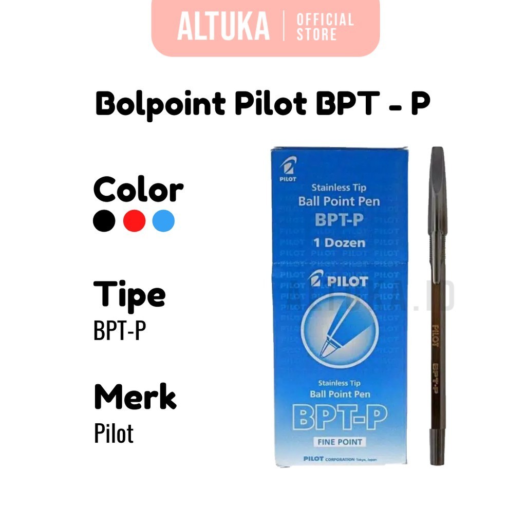 Jual (12 Pcs) Bulpen Bolpoint Pilot BPT - P / BPTP Asli Original ...