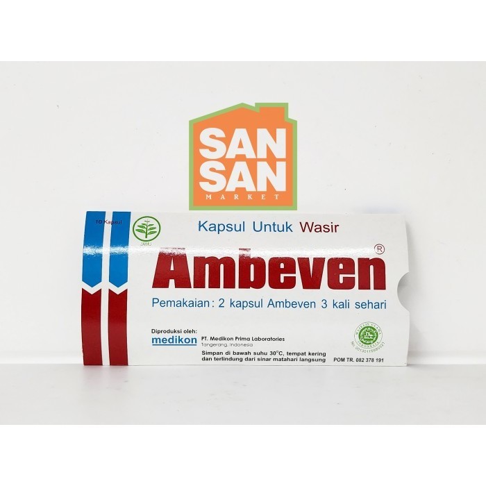 Jual Ambeven Strip isi 10 kapsul obat untuk wasir | Shopee Indonesia