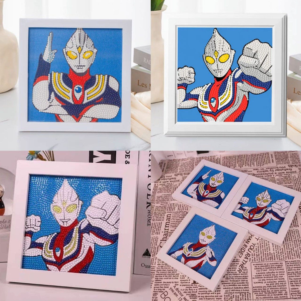 Jual Ultraman Diamond Painting Set DIY Mainan Edukasi Anak 5D Diamond ...