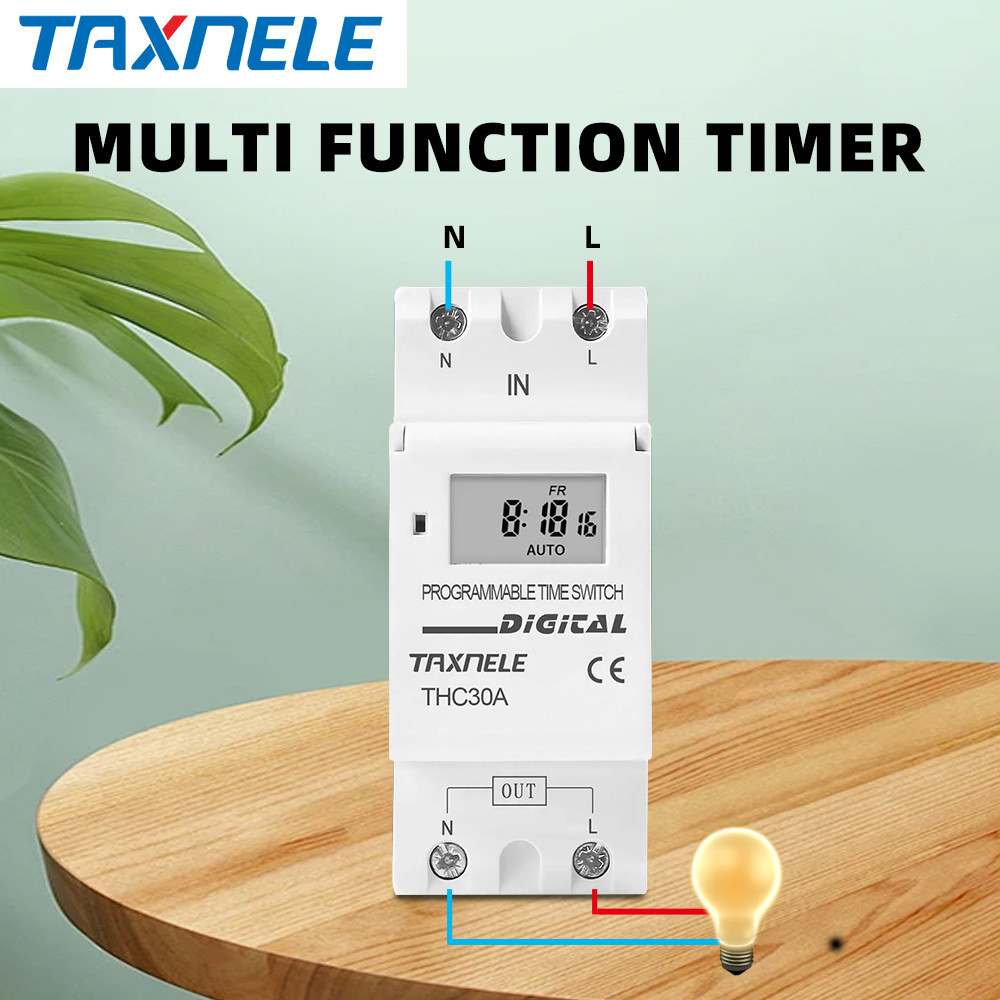 Jual THC-30A Din Rail Weekly 7 Days Programmable Digital Timer switch ...
