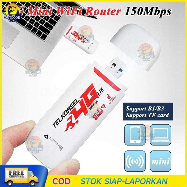 Jual 【150Mbps-4G】Portable Modem Wifi 4G All Operator USB 150Mbps Unlock ...