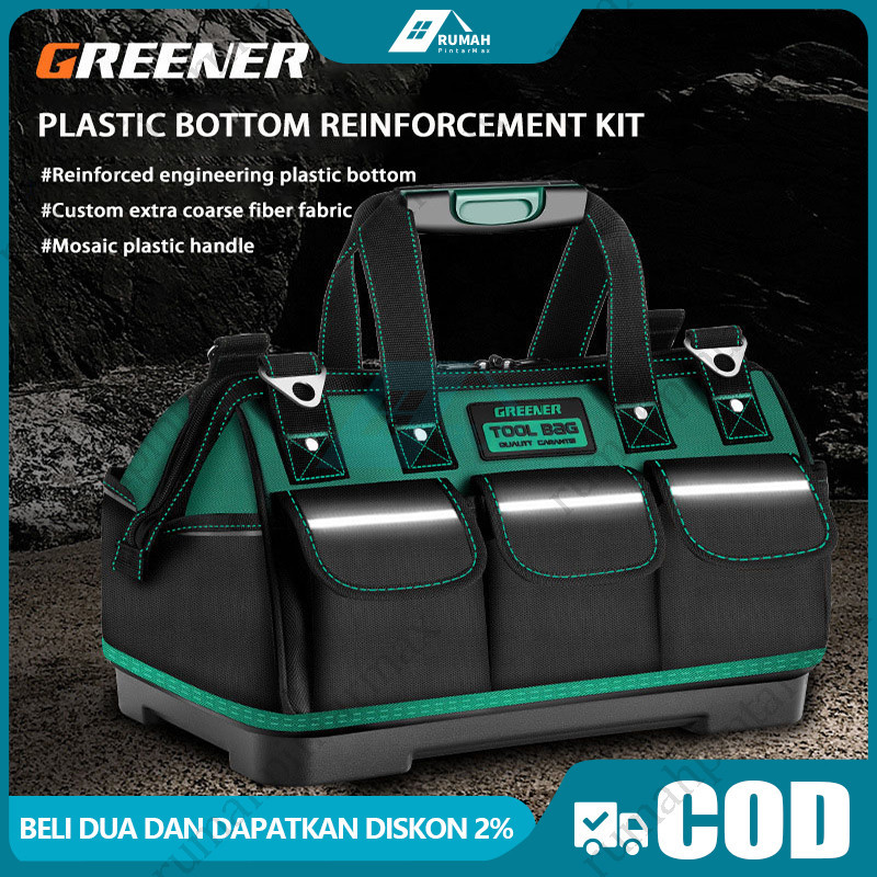 Jual GREENER Super Jimat Tools Bag Multi-function Large Heavy Duty Wide ...