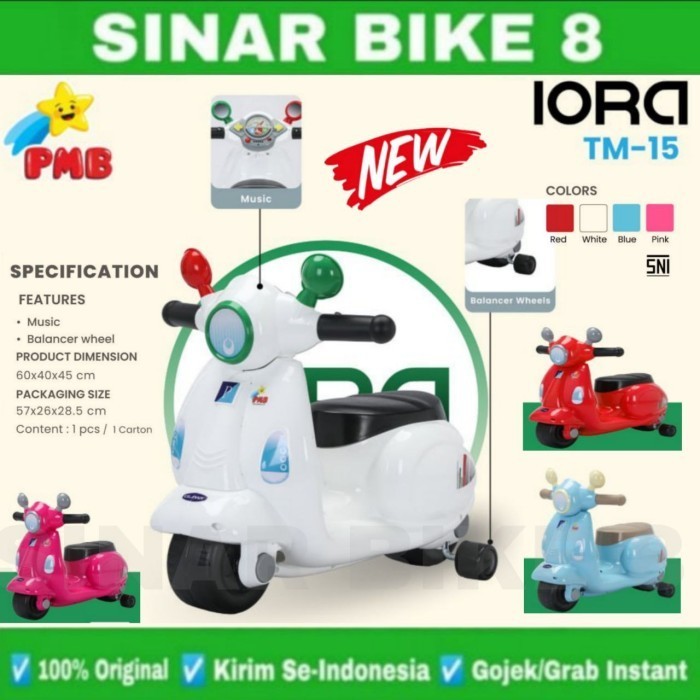Jual Push Bike / Balance Bike Motoran Keseimbangan Anak PMB VESPA IORA ...