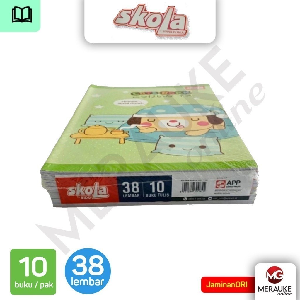 Jual Buku Tulis SKOLA 38 Lembar (1 Pack isi 10 Buku) | Shopee Indonesia