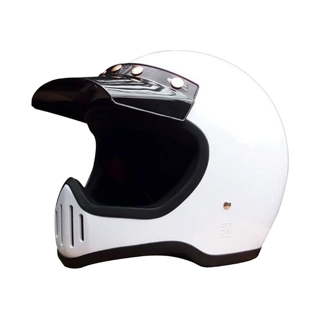 Jual RIMC Helm retro Cakil M50 White Glossy | Shopee Indonesia