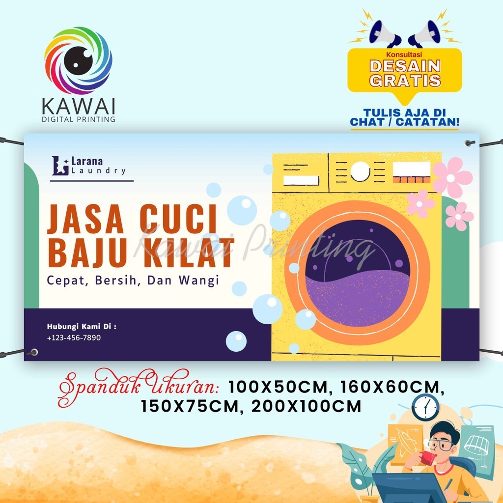 Jual Spanduk Banner MMT Laundy jasa Cuci Baju Pakaian Bisa Rekuest ...