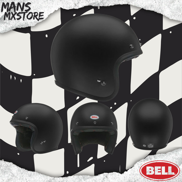 Jual HELM BELL CUSTOM 500 MATTE BLACK OPEN FACE RETRO ORIGINAL | Shopee ...