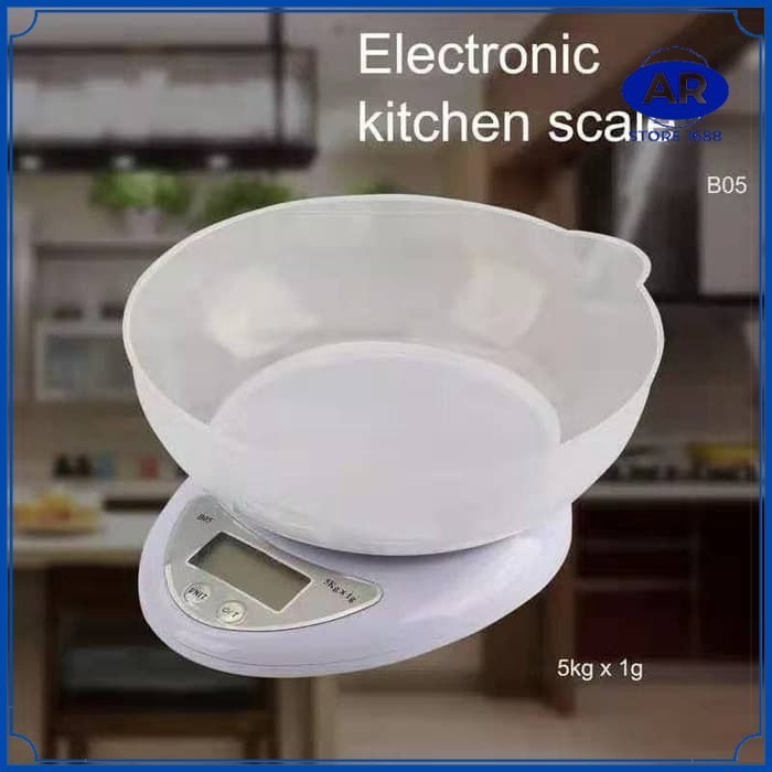 Jual AR TIMBANGAN DAPUR DIGITAL MANGKOK/Timbangan Kue Digital Electronic 5 kg B05 /Timbangan ...