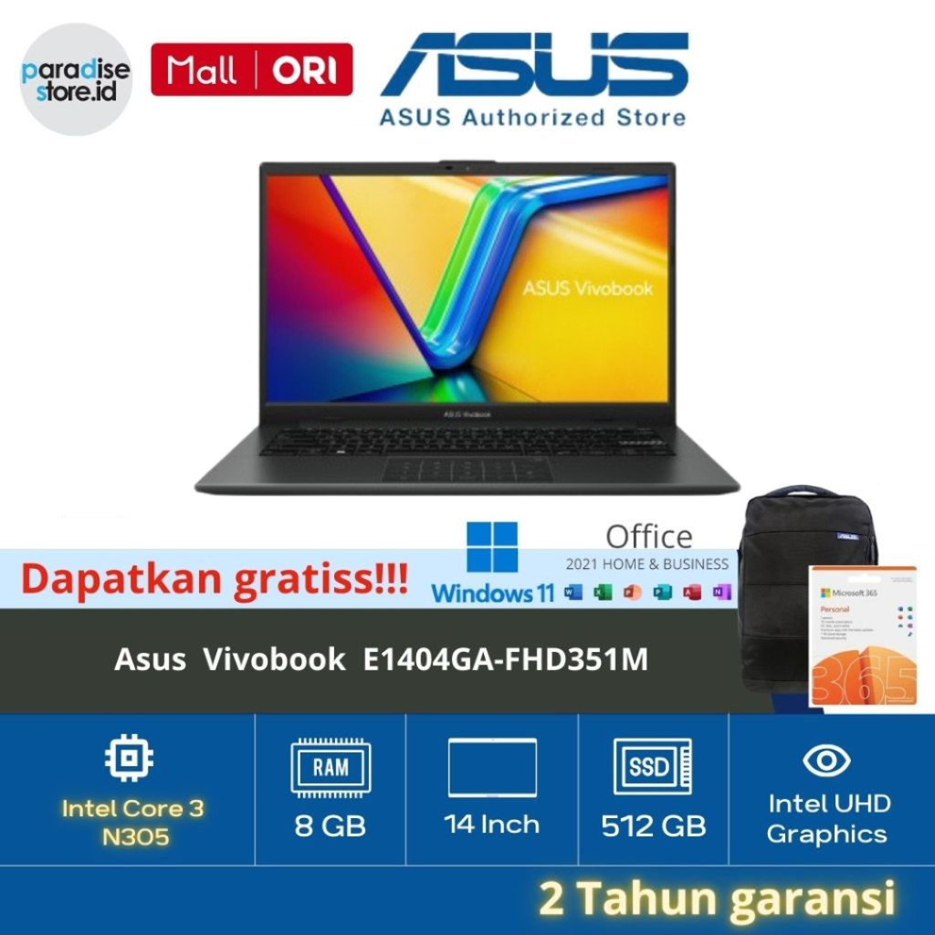 Jual ASUS Vivobook Go 14 E1404GA-FHD351M/FHD351/FHD353M/FHD353 - Mixed ...