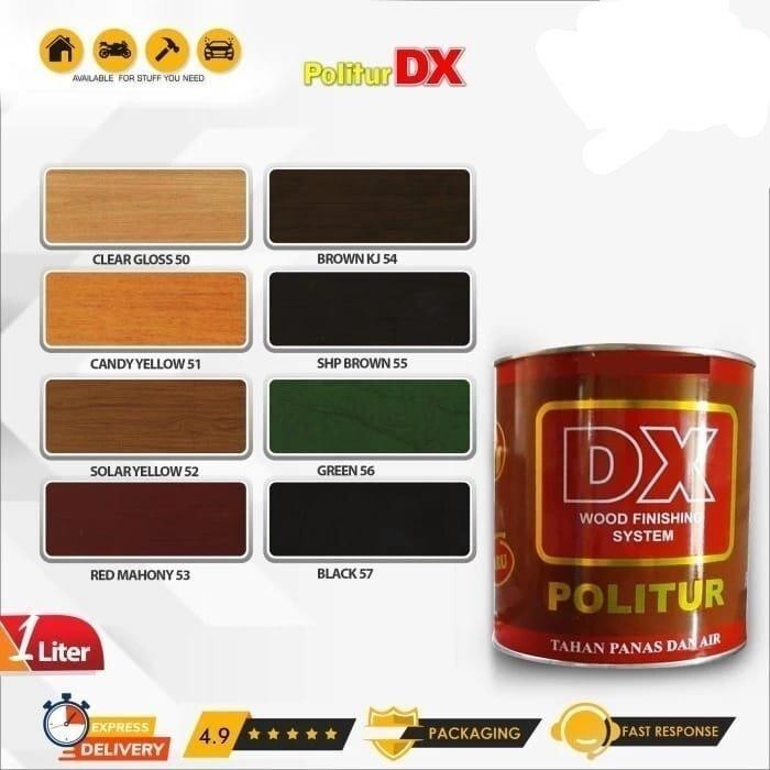Jual Dx cat Politur kayu isi 1 liter sirlak kayu kusen lemari pintu ...