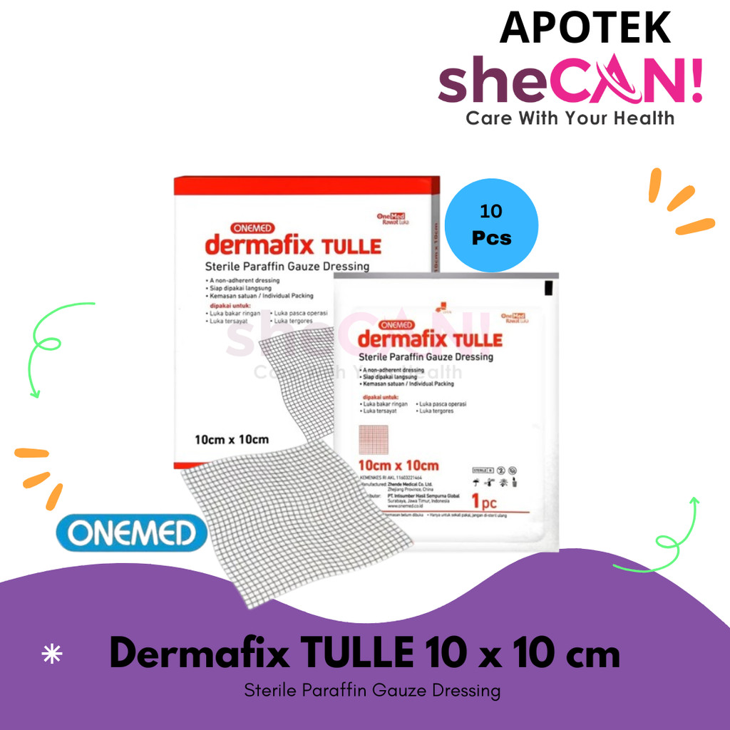 Jual Dermafix Tulle 10x10cm Paraffin Gauze Onemed ( BOX ) | Shopee ...