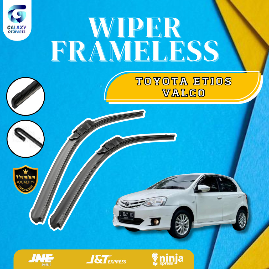 Jual Wiper Mobil Toyota Etios Valco - Model Frameless Soft 1 Set Kiri ...