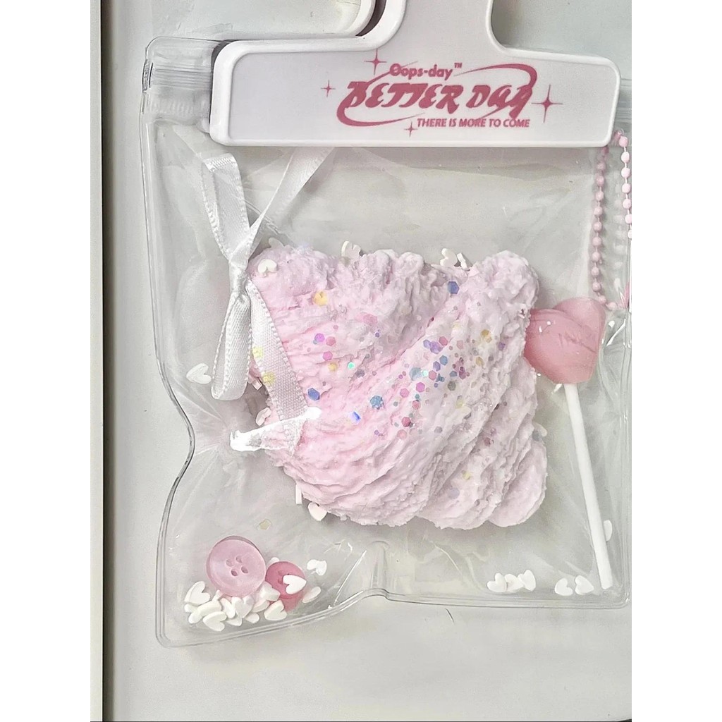 Jual Taba Squishy Silicone Mochi Toy Mushy Glitter Pink Peach Croissant ...