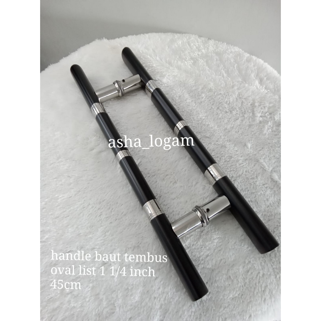 Jual handle stainless baut tembus gagang pintu tarikan pintu 35cm 45 cm ...