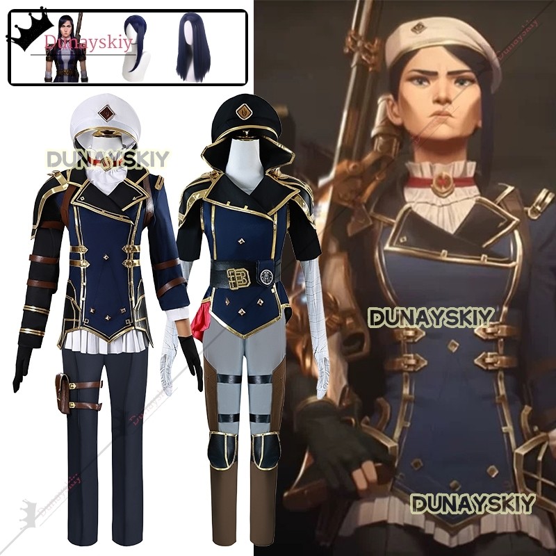 Jual Caitlyn/Vi Cosplay Costume Movie League of Legends/LOL Arcane ...