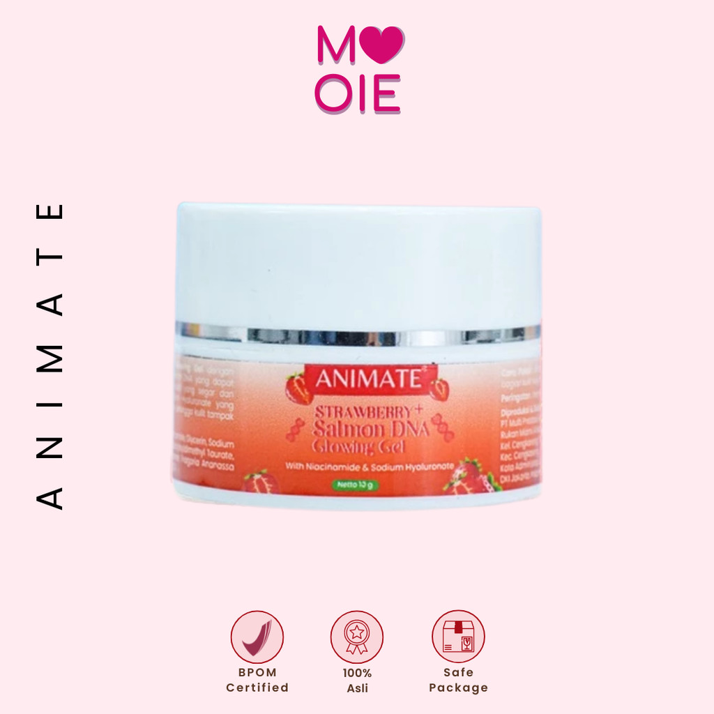 Jual Animate Strawberry + Salmon DNA Glowing Gel 10 GR | Shopee Indonesia