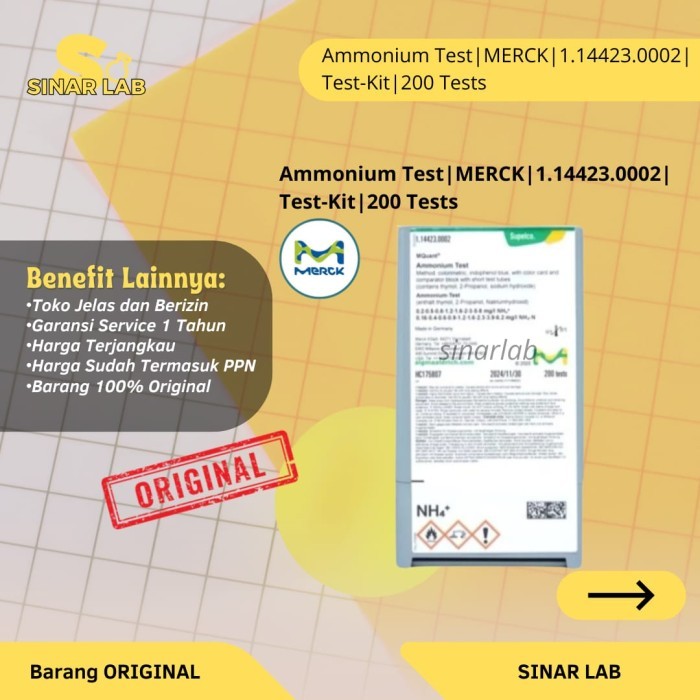 Jual Ammonium Test|MERCK|1.14423.0002|Test-Kit|200 Tests | Shopee Indonesia