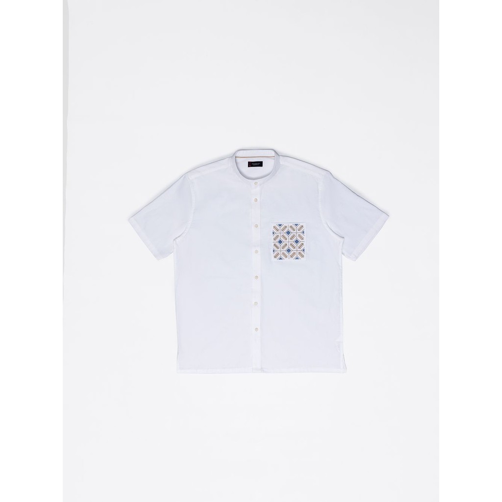 Jual MOC - Kemeja Shanghai Lengan Pendek Pria Habibi - White | Shopee ...