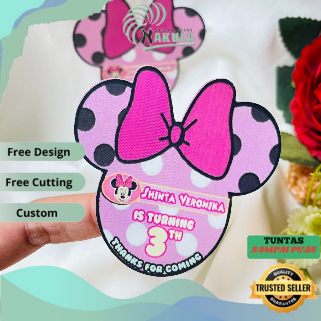 Jual NKL 4-8 Sticker Karakter Ulang Tahun Anak Stiker Ultah Free Design ...