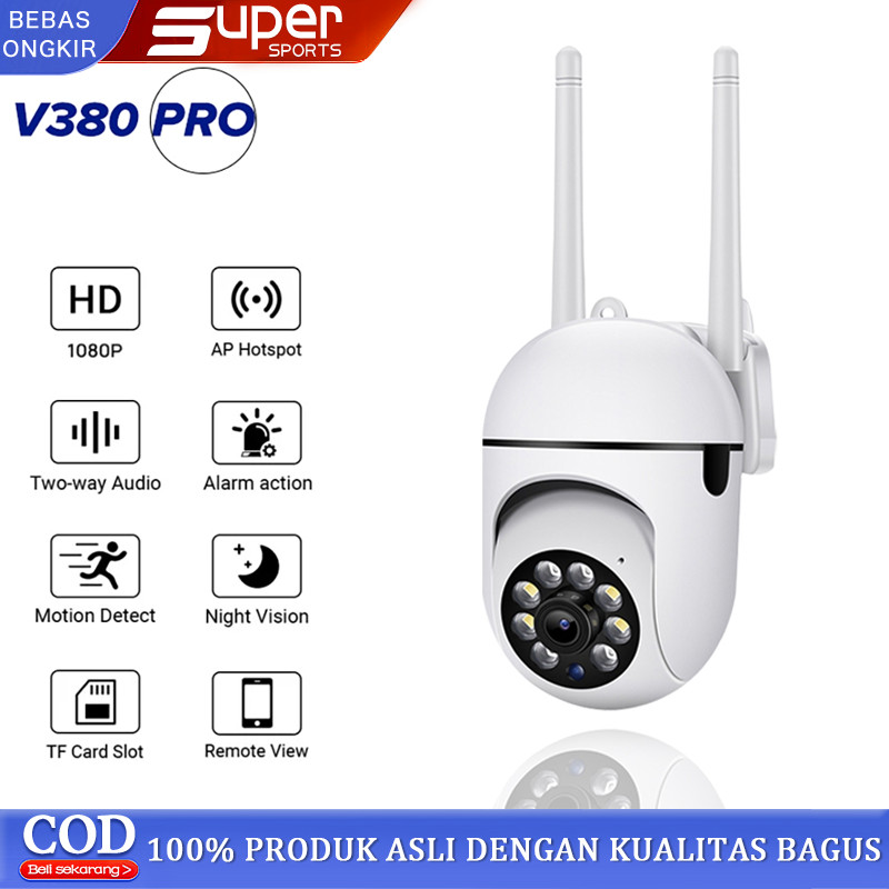 Jual V380 Pro Kamera Keamanan CCTV Jarak Jauh Full HD PTZ View 360 ...