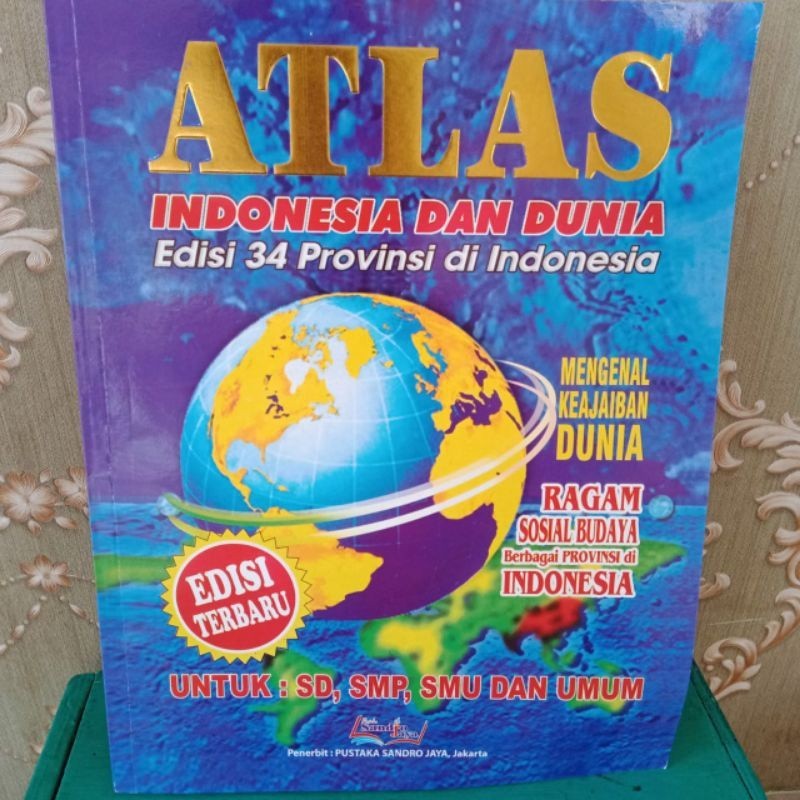 Jual Atlas Indonesia dan Dunia UKURAN BESAR 24 X32 ORIGINAL FULL COOLUR ...