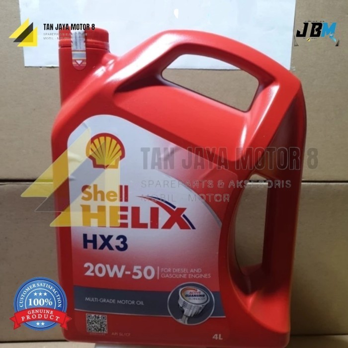 Jual OLI MESIN SHELL HELIX HX3 20W-50 KEMASAN 4 LITER | Shopee Indonesia