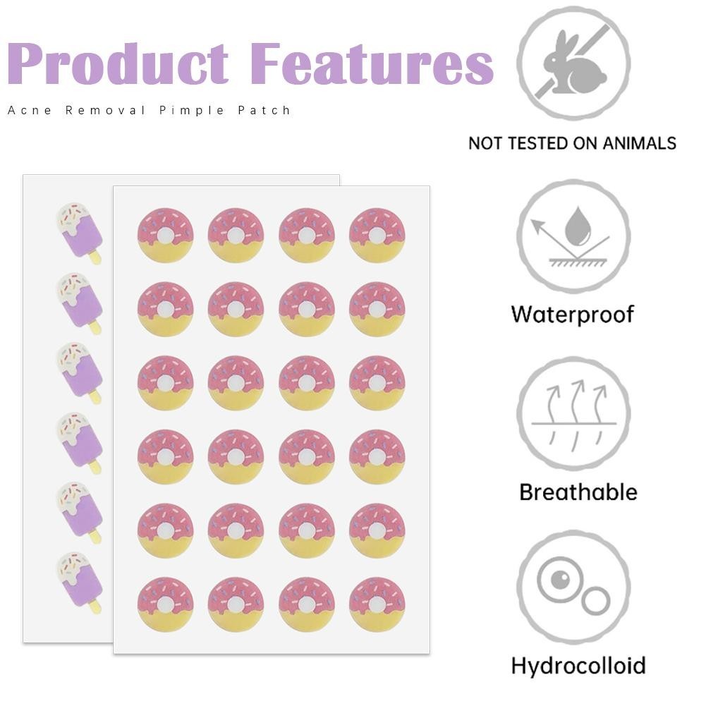 Jual Cute Donuts And Ice Cream Shaped Acne Patches Beauty Sticker | Shopee Indonesia