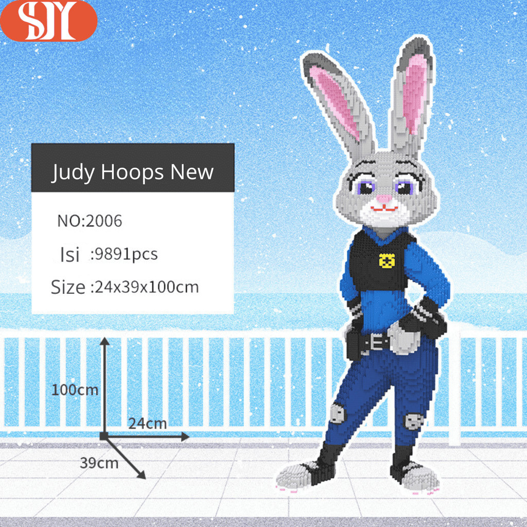 Jual Official Nano Blocks Judy Hoops Big SERIES 2006 3D Model, Mainan ...