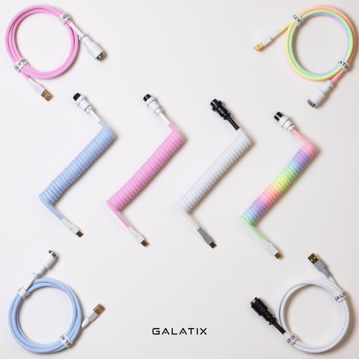Jual Mechanical Keyboard Coiled Cable Type C With Aviator By Galatix ...