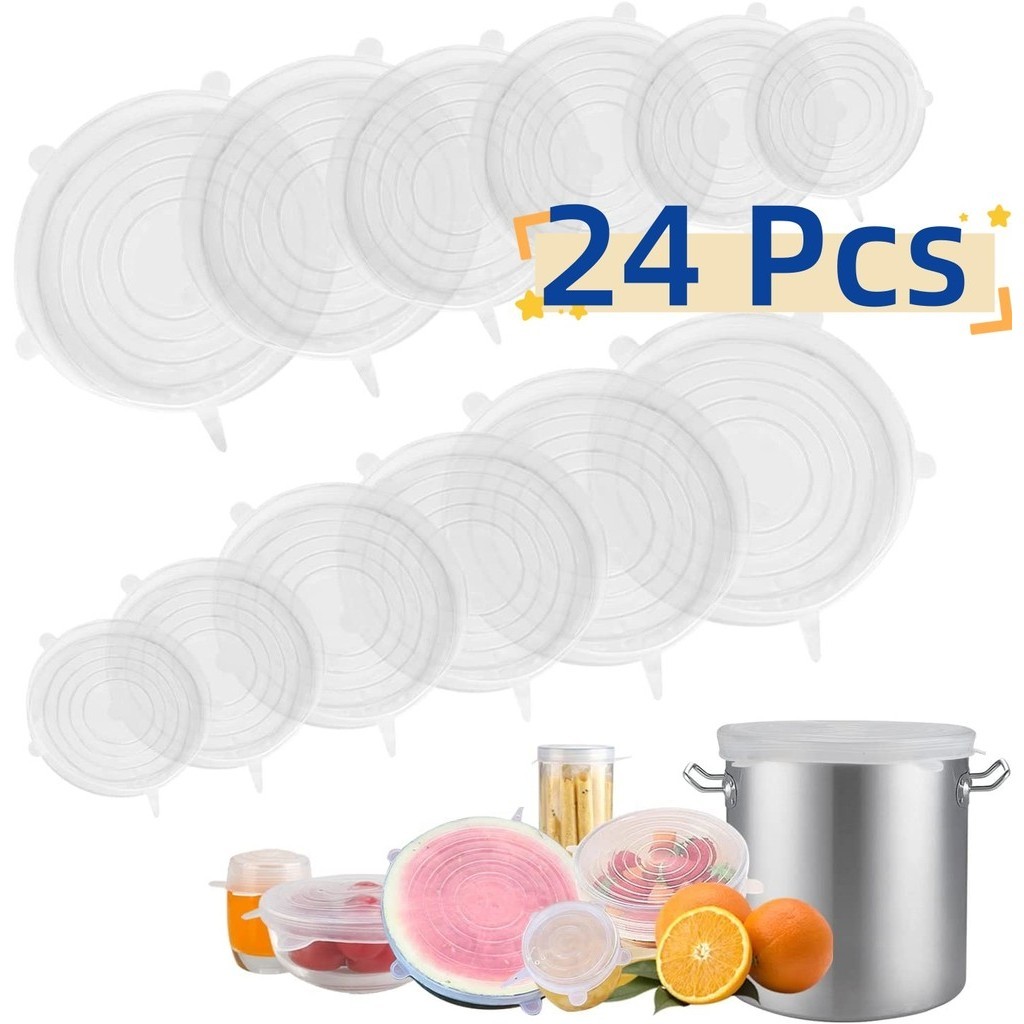 Jual 24 Pcs Silikon Food Cover 6 In 1 Cover Tutup Penutup Makanan ...