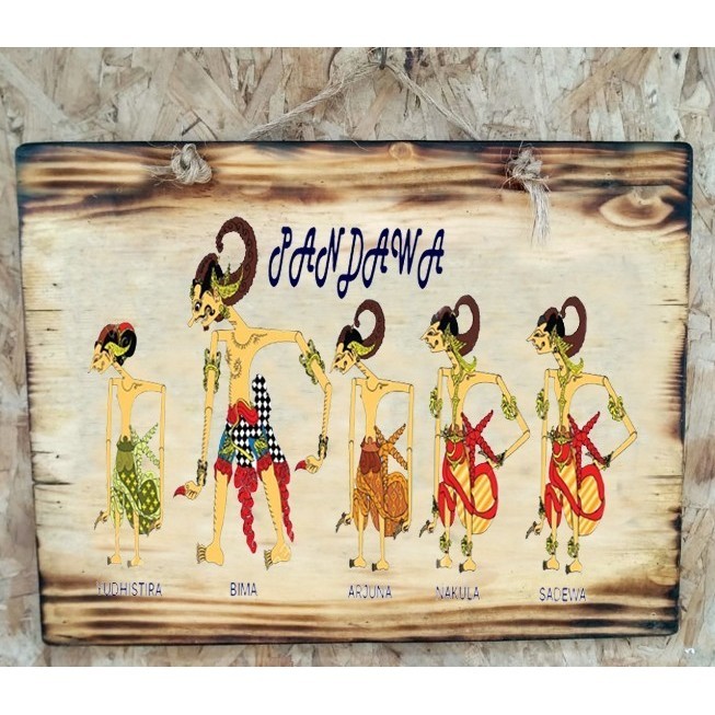 Jual PANDAWA HIASAN DINDING VINTAGE KAYU WAYANG CAFE KAFE KAMAR ...