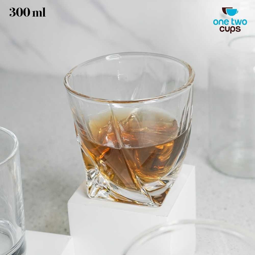 Jual One Two Cups Gelas Whisky Crystal Old-Fashioned Rock Glass 300ml - GW-300 -TC2 | Shopee ...