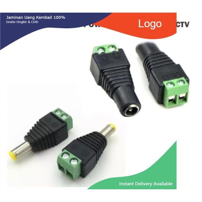 Jual Konektor JACK DC POWER CCTV MALE/FEMALE Camera CCTV - Female ...