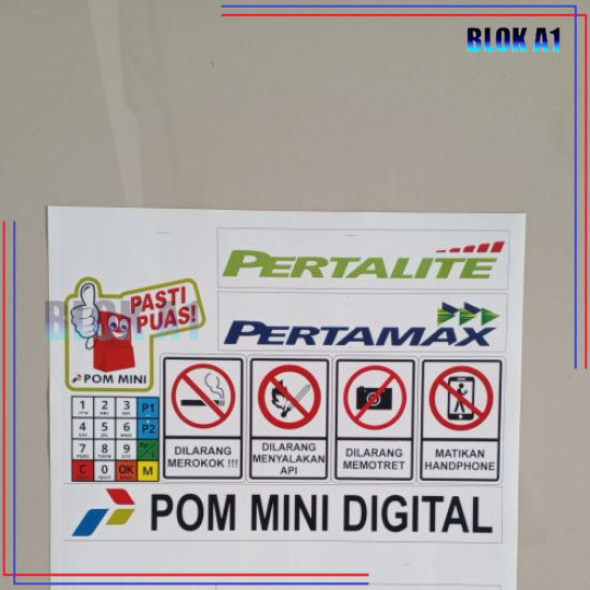 Jual Stiker Pom Mini Digital Set Lengkap Siap Pasang Untuk 1 Nozzle ...