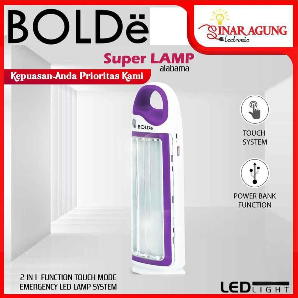 Jual BOLDE LAMPU EMERGENCY ALABAMA UNGU (2 LED / POWER BANK / 2400MAh ...