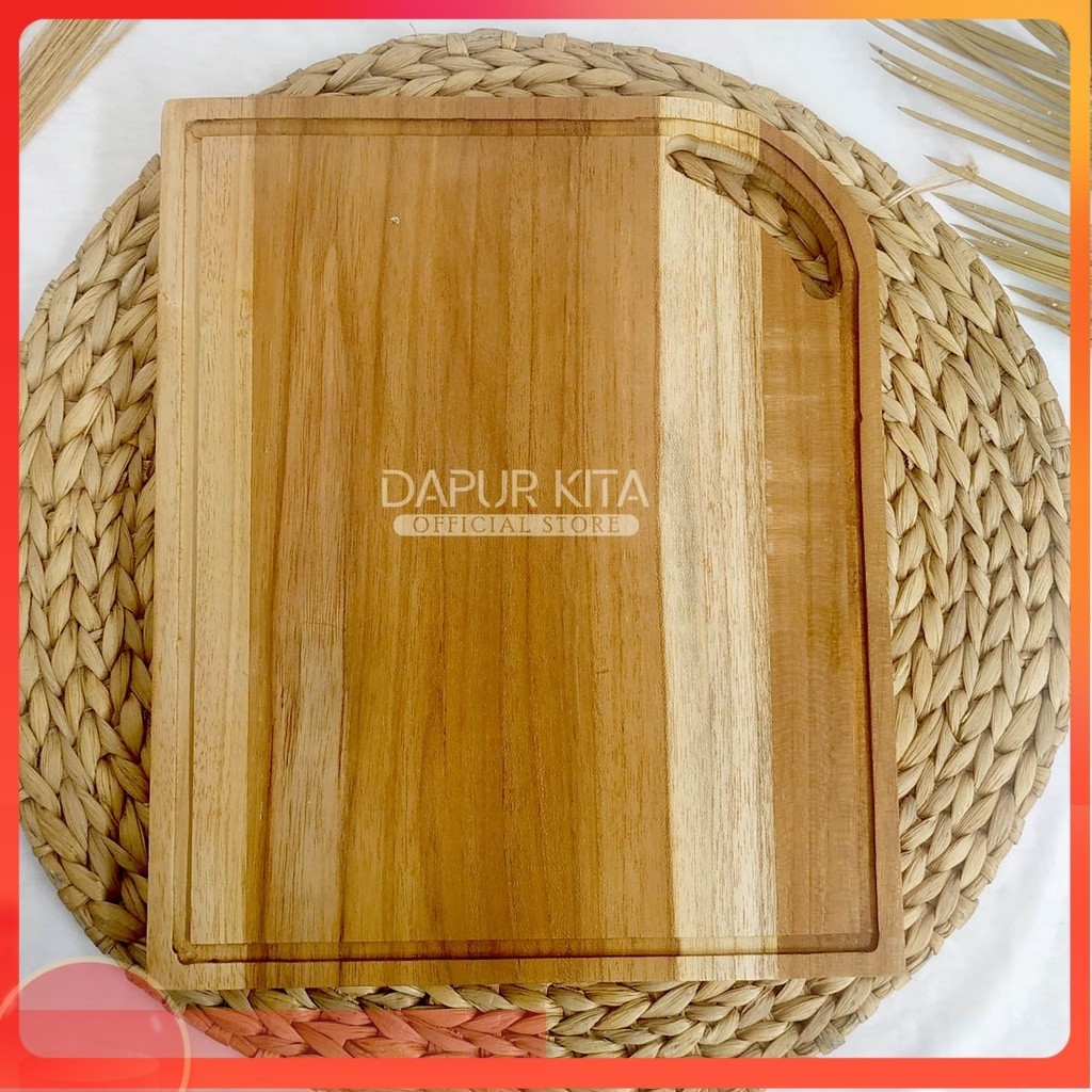 Jual Talenan Kayu Jati / Wooden Cutting Ukuran 30 x 24 cm Model Kotak ...