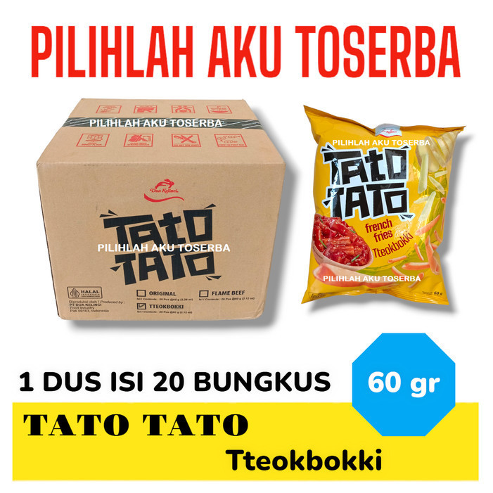Jual TATO TATO TTEOKBOKKI Keripik Kentang Goreng 60 gr - ( HARGA 1 DUS ...