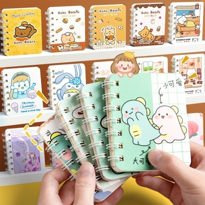 Jual Notebook Mini A7 Buku Tulis Sekolah Catatan Kecil 80 Lembar Kartun ...