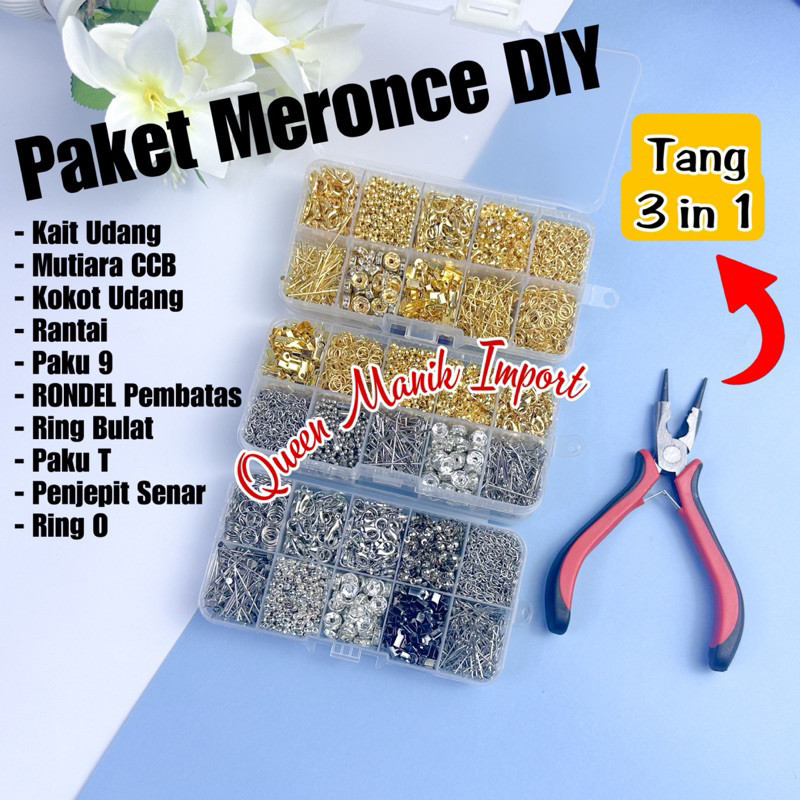 Jual Manik shop Queen - Promo paket Komplit Meronce Kokot Udang Kodokan Set BOX Plus Senar ...