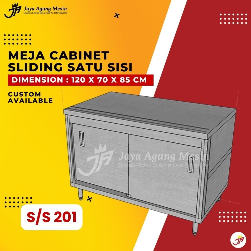 Jual Meja Kabinet Dapur Stainless Cabinet Sliding Stainless 201 With ...