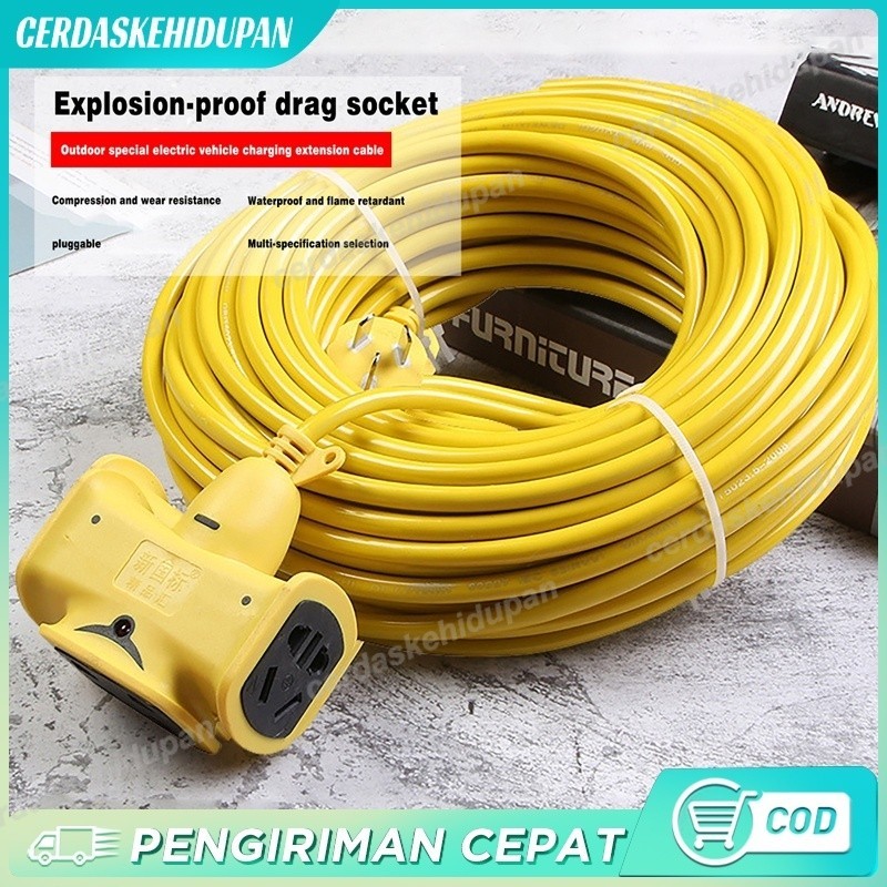 Jual Extension Cord Socket With Cable Extra-long Plug-in Strip 10 20 30 ...