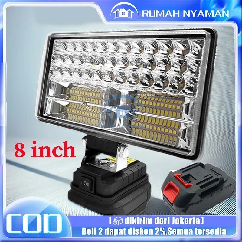 Jual 8" Lampu Baterai Litium LED Lampu Cordless Antarmuka Baterai Lampu ...